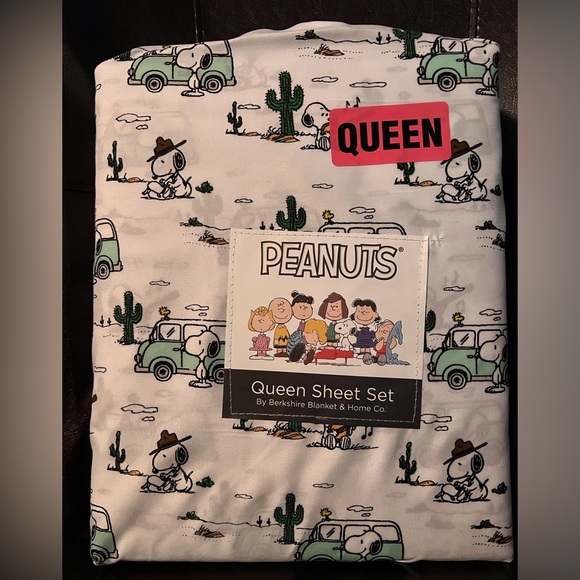Peanuts | Bedding | 224 Peanuts Snoopy Western Queen Size Sheet Set ...